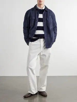 Ralph Lauren Purple Label Calloway Suede Jacket - Blue