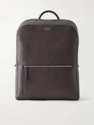 Smythson Full-grain Leather Backpack - Brown