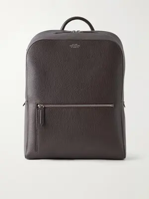 Smythson Full-grain Leather Backpack - Brown