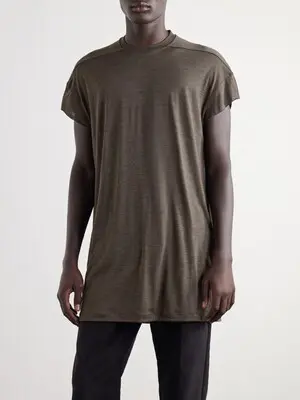 Rick Owens Jumbo Wool And Silk-blend Jersey T-shirt