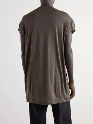 Rick Owens Jumbo Wool And Silk-blend Jersey T-shirt