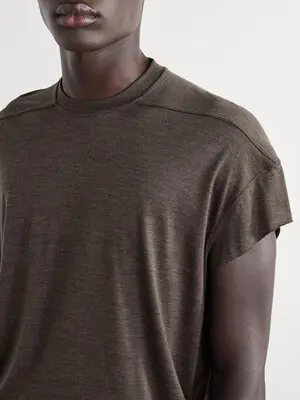Rick Owens Jumbo Wool And Silk-blend Jersey T-shirt