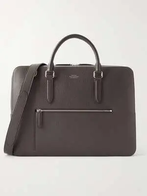 Smythson Full-grain Leather Briefcase - Brown