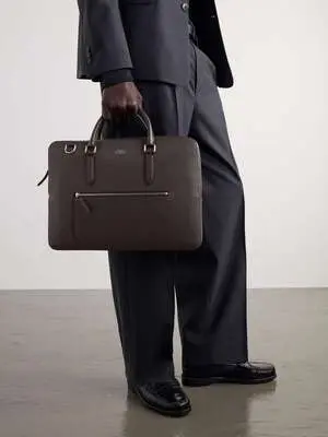 Smythson Full-grain Leather Briefcase