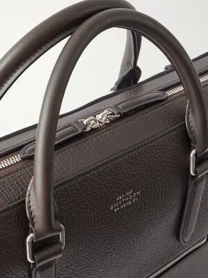 Smythson Full-grain Leather Briefcase - Brown