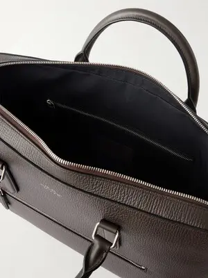 Smythson Full-grain Leather Briefcase - Brown