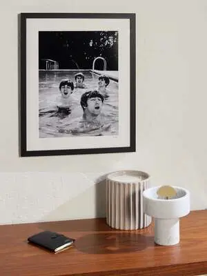 SONIC EDITIONS Framed 1964 Beatles Taking A Dip Print, 40" X 50