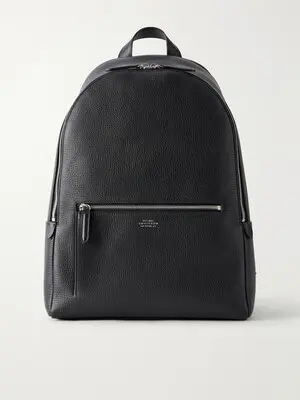 Smythson Full-grain Leather Backpack - Black