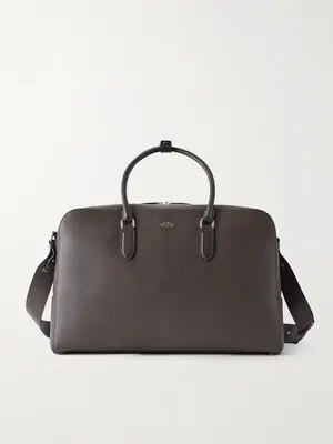 Smythson Full-grain Leather Weekend Bag