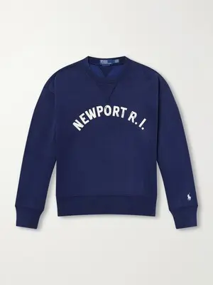 Polo Ralph Lauren Appliquéd Cotton-blend Jersey Sweatshirt