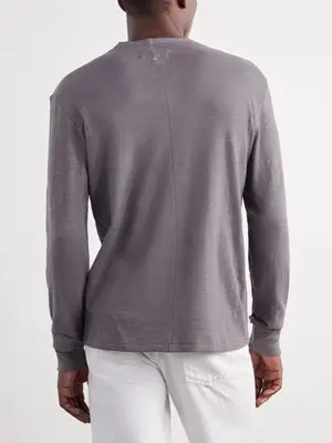 Rag & Bone Cotton-jersey Henley T-shirt - Gray
