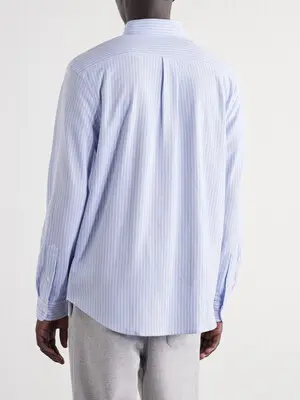 Polo Ralph Lauren Logo-embroidered Striped Cotton Shirt - Blue