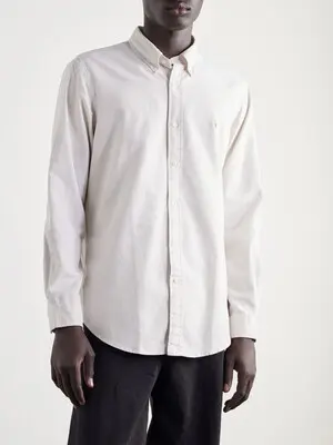 Polo Ralph Lauren Logo-embroidered Striped Cotton Oxford Shirt - White