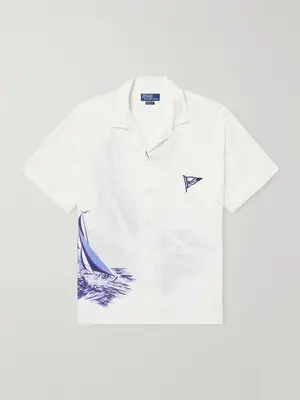 Polo Ralph Lauren Polo Ralph Lauren - Printed Linen Shirt - Men - Neutrals - S Neutrals