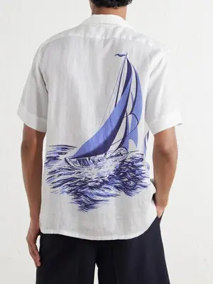 Polo Ralph Lauren Printed Linen Shirt - Neutrals