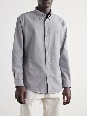 Polo Ralph Lauren Logo-embroidered Cotton Shirt - Gray
