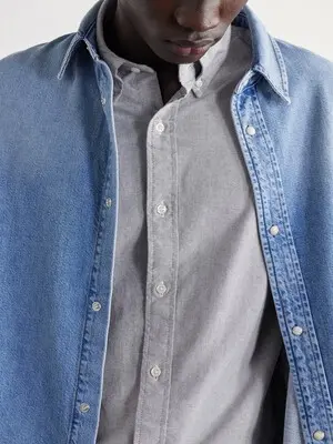 Polo Ralph Lauren Logo-embroidered Cotton Shirt - Gray