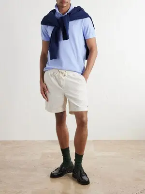 Polo Ralph Lauren Logo-embroidered Cotton Polo Shirt - Blue