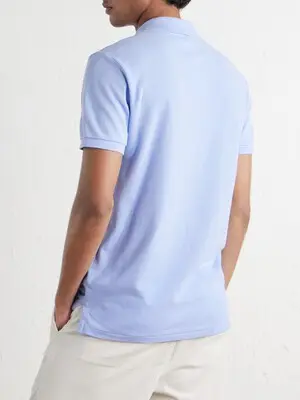 Polo Ralph Lauren Logo-embroidered Cotton Polo Shirt - Blue