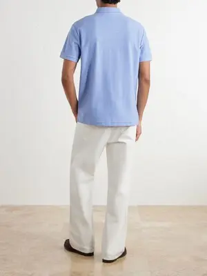 Polo Ralph Lauren Logo-embroidered Waffle-knit Cotton Polo Shirt