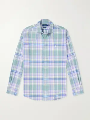 Polo Ralph Lauren Logo-embroidered Checked Cotton Shirt