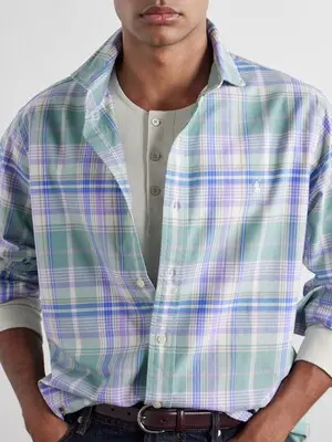 Polo Ralph Lauren Logo-embroidered Checked Cotton Shirt
