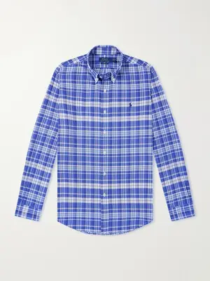 Polo Ralph Lauren Logo-embroidered Checked Cotton Shirt