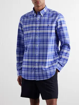 Polo Ralph Lauren Logo-embroidered Checked Cotton Shirt