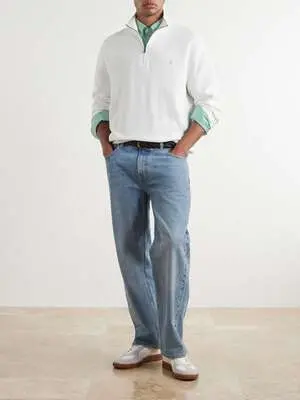 Polo Ralph Lauren Logo-embroidered Cotton Half-zip Sweater