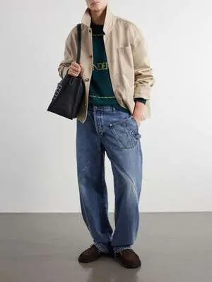 JW Anderson Logo Embroidered Wool Sweater