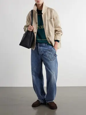 JW Anderson Logo Embroidered Wool Sweater - Green