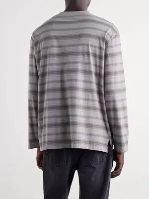 Our Legacy Striped Cotton-jersey T-shirt - Gray