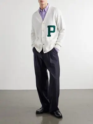 Polo Ralph Lauren Logo-intarsia Cotton Cardigan - Neutrals