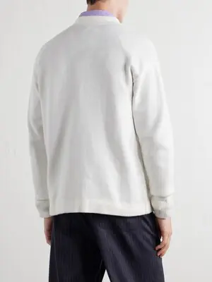 Polo Ralph Lauren Logo-intarsia Cotton Cardigan - Neutrals
