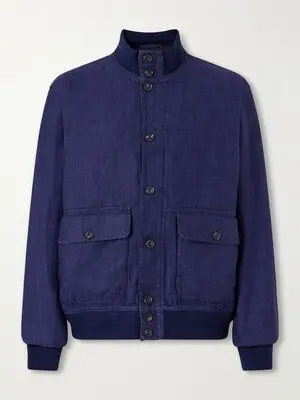Polo Ralph Lauren Linen Herringbone Blouson Jacket