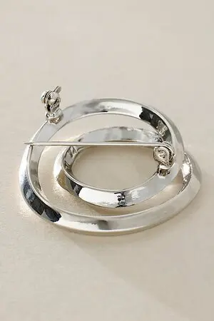 Free People Naomi Outfit Completer Brooch Pin - Silver Swirl