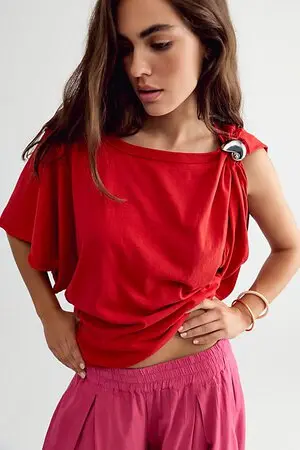 Free People Cindy Outfit Completer Brooch Pin - Silver Shell