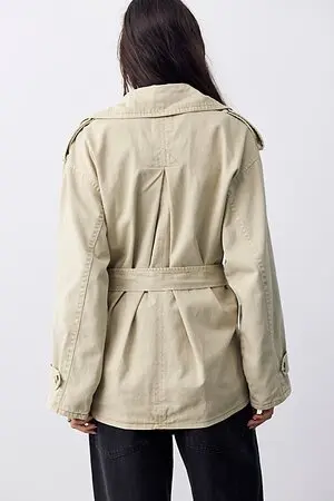 Free People We The Free Lantern Hooded Trench Jacket
