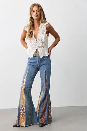 Free People We The Free Starstruck Relaxed Flares