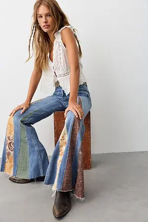 Free People We The Free Starstruck Relaxed Flares
