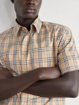 Burberry Checked Cotton-poplin Shirt