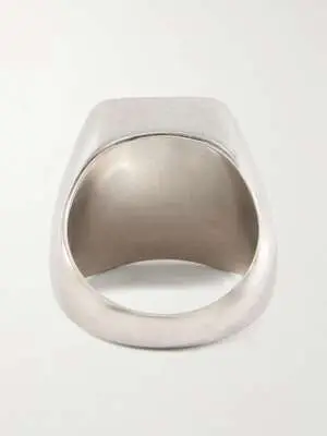 Celine Triomphe-engraved -tone Signet Ring
