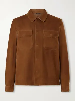 TOM FORD Panelled Suede Jacket - Brown