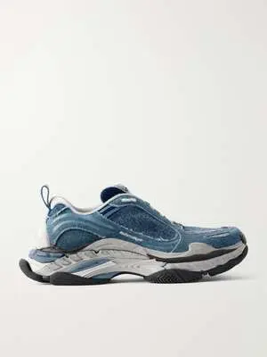 Balenciaga Triple S.2 Denim Sneakers - Blue
