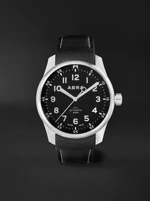 Aera P-1 Pilot Automatic Stainless Steel Watch - Black