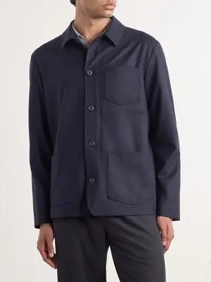 Altea Pablo Wool-blend Flannel Overshirt