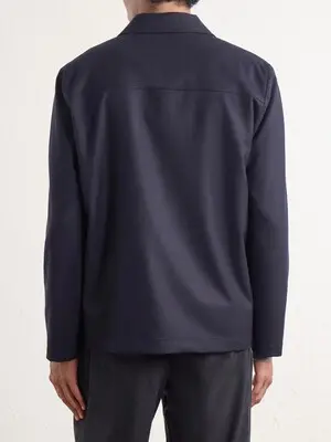 Altea Pablo Wool-blend Flannel Overshirt