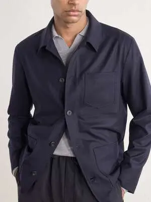 Altea Pablo Wool-blend Flannel Overshirt
