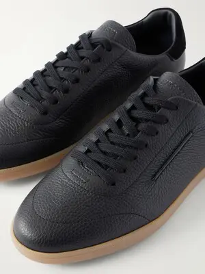 Zegna 232 Full-grain Leather Sneakers