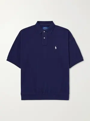 Polo Ralph Lauren Logo-embroidered Cotton-piqué Polo Shirt - Blue